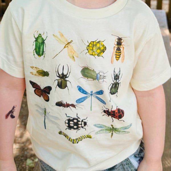 Retro Bugs Toddler Shirt - Cute Entomology Children's Clothing - Future ...
