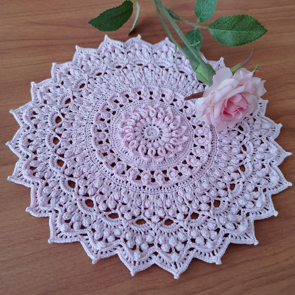 Pattern With Photo Tutorial for Crochet Doily Rozita. PDF Crochet Doily ...