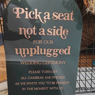 Acrylic QR Code Table Sign Business QR Code Sign Modern Calligraphy ...