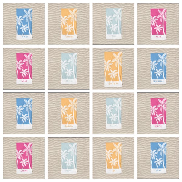 Custom Beach Logo Design Towel, Personalized Photo Text Towel, Logo ...
