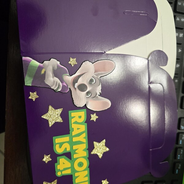 Chuck E. Cheese Favor Box / Custom Favor Box / Custom Gable Box - Etsy