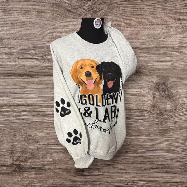 Golden & Lab Dad PNG: Sublimation Design (digital Download) - Etsy