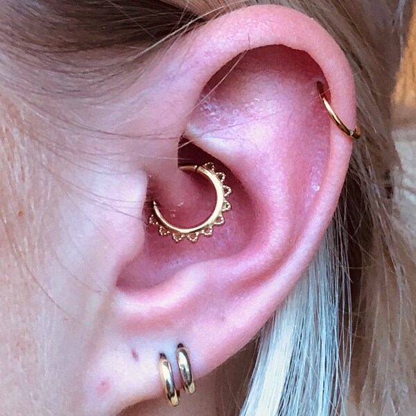 Gold Septum Delicate Hinged Clicker Ring..16g..8mm..surgical Steel.. - Etsy