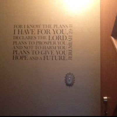 Jeremiah 29:11 Christian Subway Art Religious Bible Verse Vinyl Wall ...