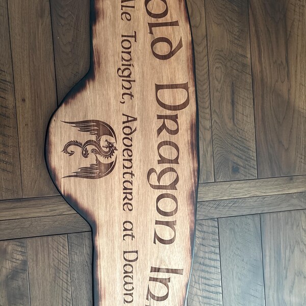 Dnd Dragon Decor Sign - Dungeon Master Gift - Dungeons and Dragons ...