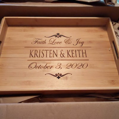 Personalized Wedding Gift, Wood Tray, Personalized Tray, Personalized ...