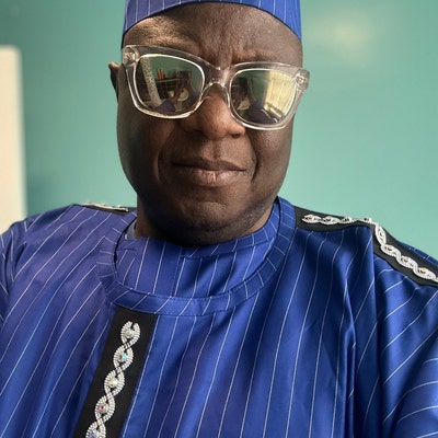 Navy Blue AGBADA, AGBADA for Men, African AGBADA, African Wedding Suit ...