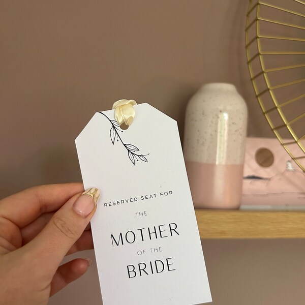 In Loving Memory Wedding Sign, Reserved Seat Tag, in Loving Memory Tag ...