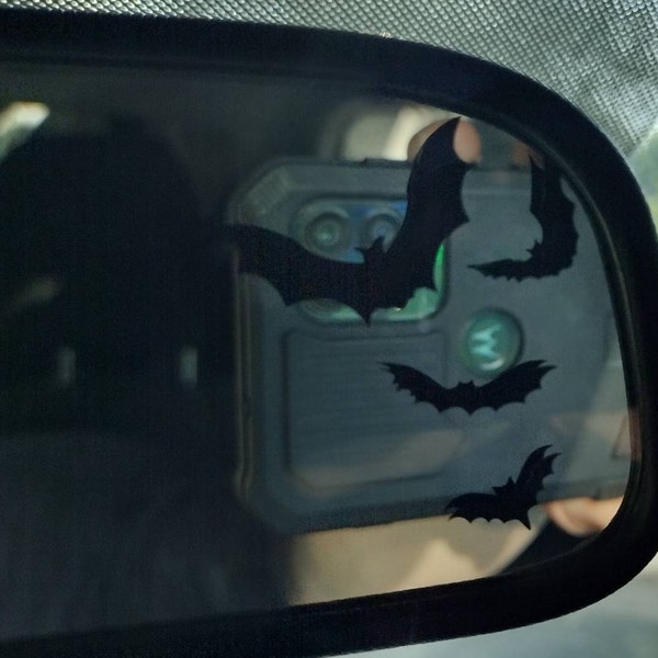 Bats Rear View Mirror Decal, Small Bats Rear View Mirror Decal, Car ...