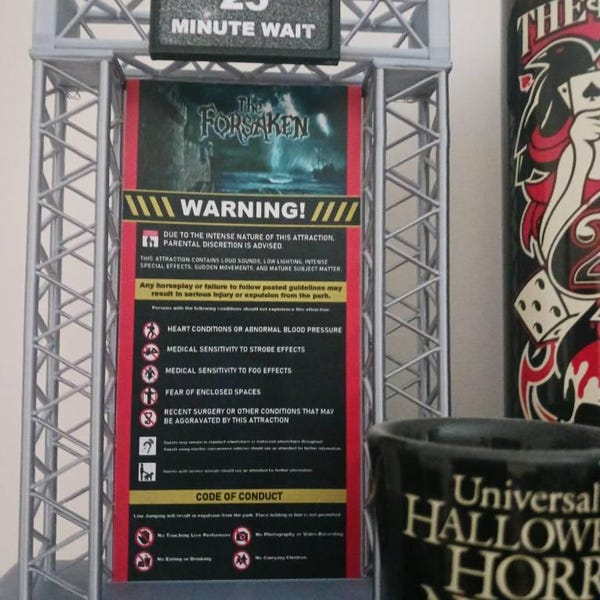 Haunted House Entrance Portal & Wait Time Sign Inspired by HHN ...