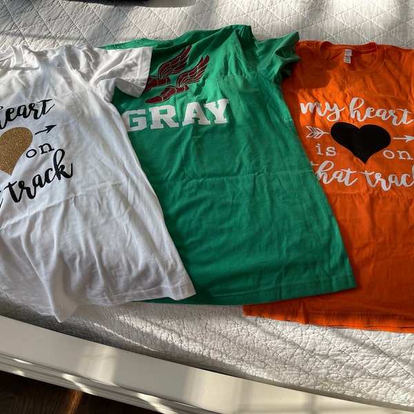 Glitter My Heart is on That Track Tshirt | Track Spirit Wear | Track ...