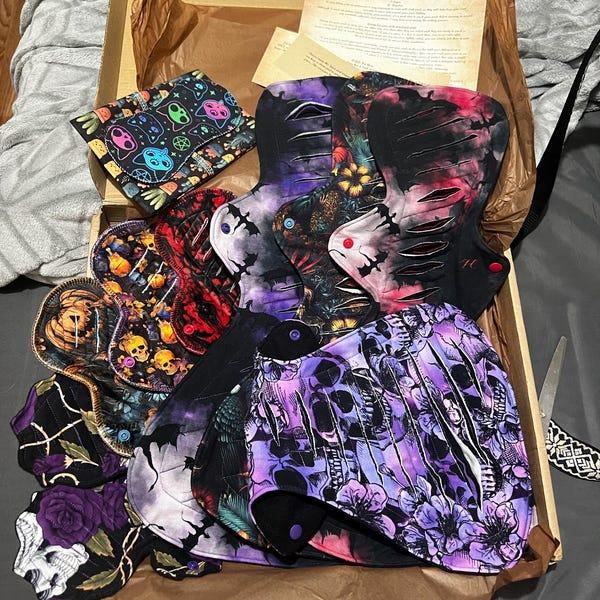 15” Heavy PLUSH FLEECE Topped Medium Flare Cloth Pads | Menstrual Pad ...