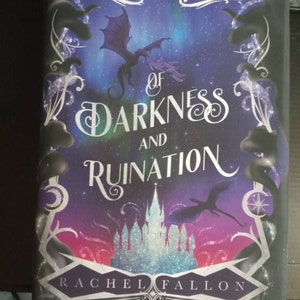 Asteria and Calix Dragon Ride Art Print From of Darkness and Ruination the Star Queen Chronicles ...