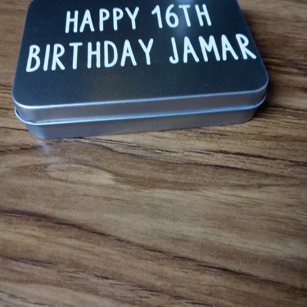 Gift Card Box | Personalized Gift Card Tin | Gift Box | Christmas Gift ...
