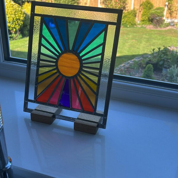 Dragonfly Suncatcher Stained With Stand - Etsy