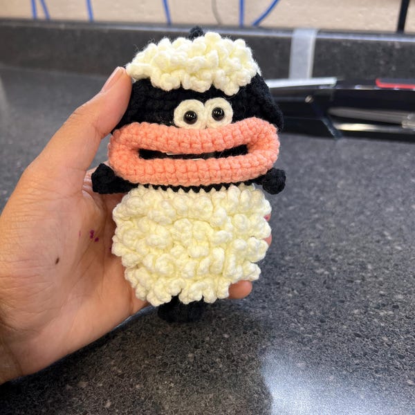 Crochet Car Key Fob Cover Holder Sheep Big Mouth Monster Mother's Day ...