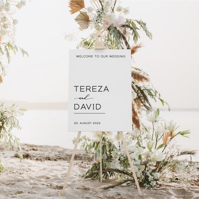 Welcome Sign Mockup, 3x4 Proportion, Garden, Floral, Wedding or Shower ...