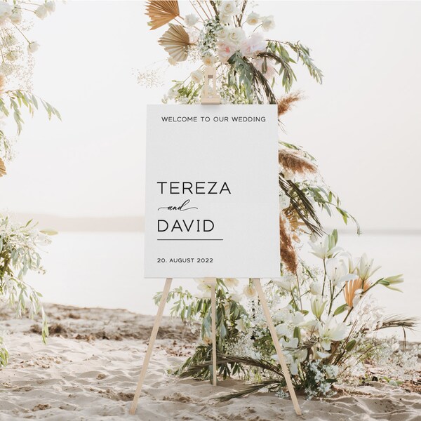 Welcome Sign Mockup, 3x4 Proportion, Garden, Floral, Wedding or Shower ...