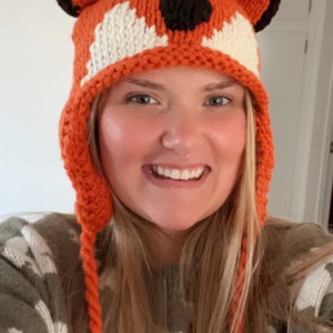 Childrens Hand Knit becky and wrath of Becky Fox Winter Hats - Etsy
