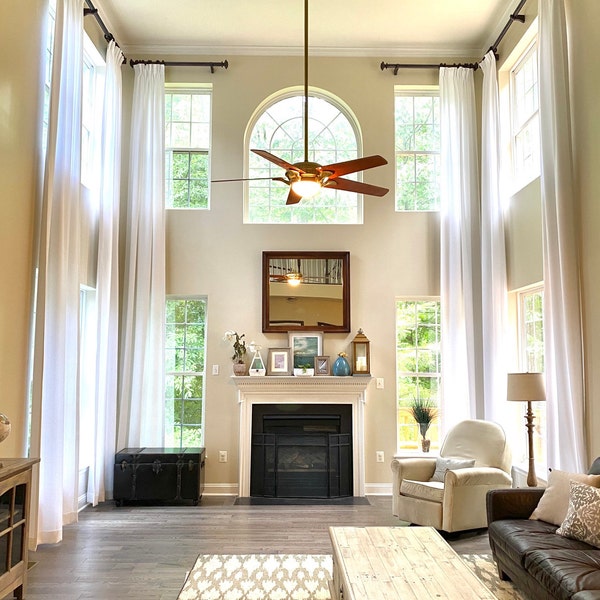 Extra Long Drapes,two Story Drapes,custom Long Curtain Panels,grommet ...