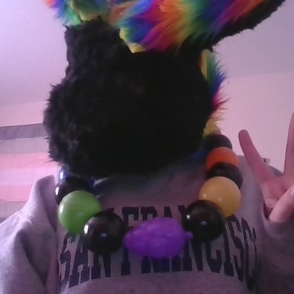 Furry Fursuit Tail & Kandi Accessories Combo - *navy Blue Feline* - Etsy