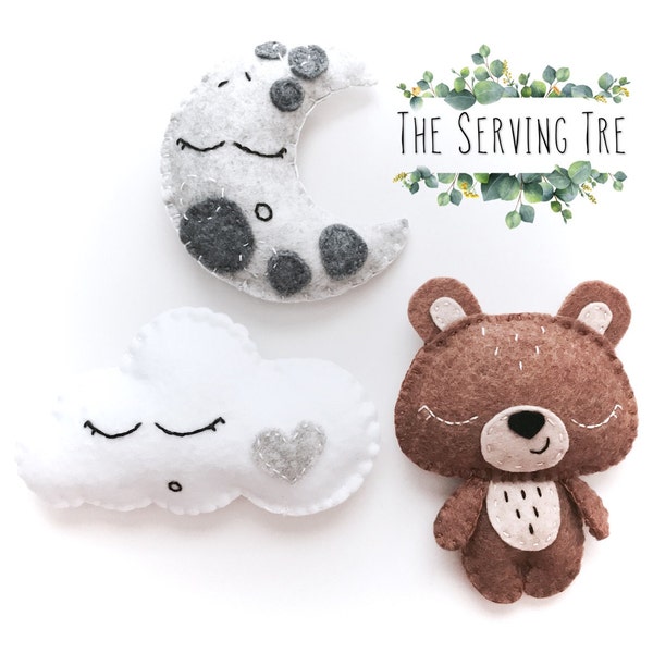 Two Clouds Felt Toys, Felt Clouds Diy, Felt Cloud Pattern, Felt Toy ...