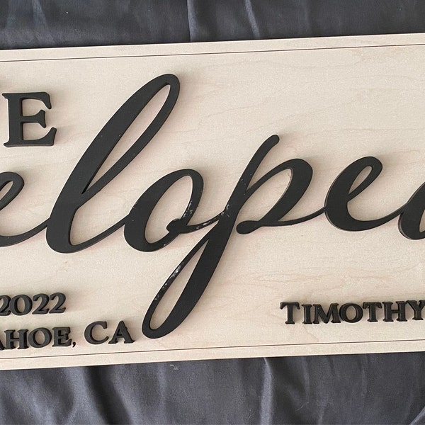 Elopement Sign - Etsy
