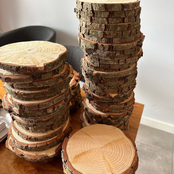 100 Discount Woodslices • Assorted Pack of Wood Slices • Tree Slices ...