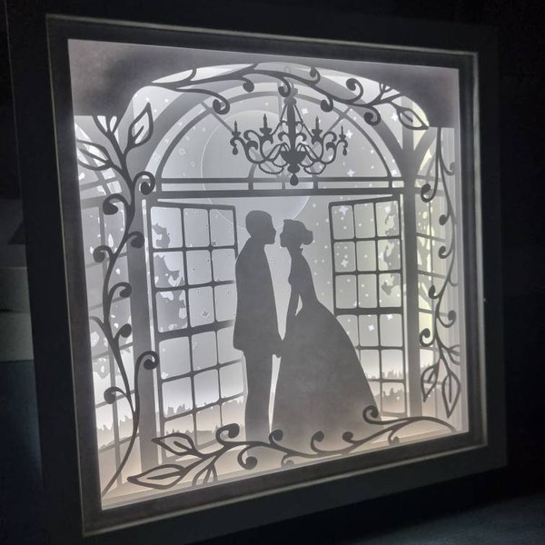 Music in the Alps Shadow Box, Paper Craft 3D Light up Wars Shadow Box ...