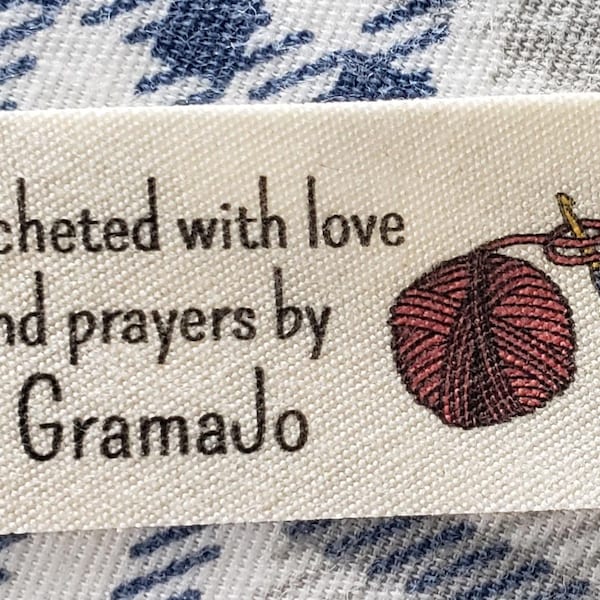 Handmade Labels for Crocheted Items - Small Organic Cotton Tags ...