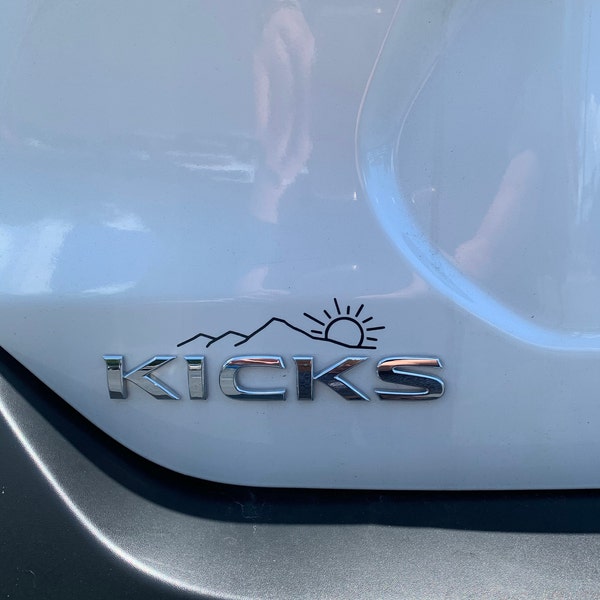 Mountain Sunset Vinyl Decal, Car Decal, Mountain Sticker, Nature Decal ...