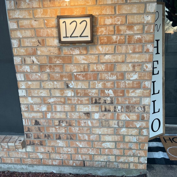 Farmhouse Style House Number Sign, House Number Sign,number Sign ...