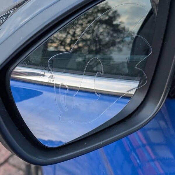 Love Heart Mirror Peeker | 2pcs | Kawaii | Mirror Sticker | Anti Rain ...