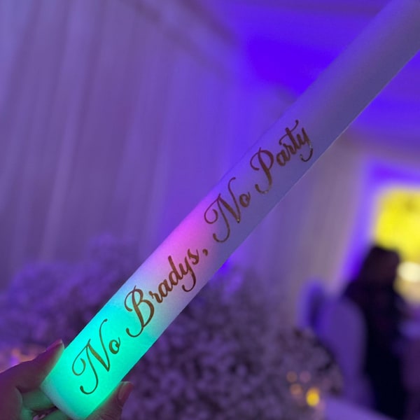 Personalised Foam Glow Sticks, LED Foam Glow Sticks, Party Accesories ...