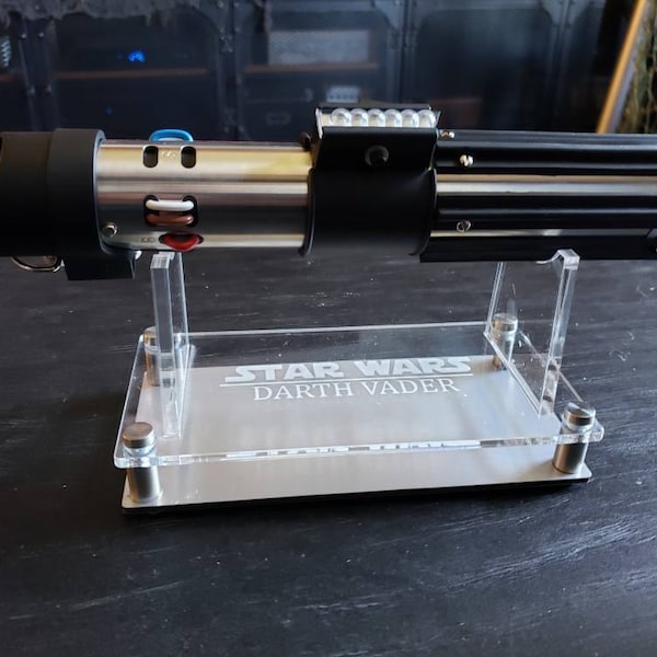 Lightsaber Stand, Custom Engraved,metal and Plastic, Lightsaber Stand ...