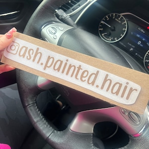 Instagram Handle Car Decal, Car Sticker, Influencer Decal, IG Sticker ...