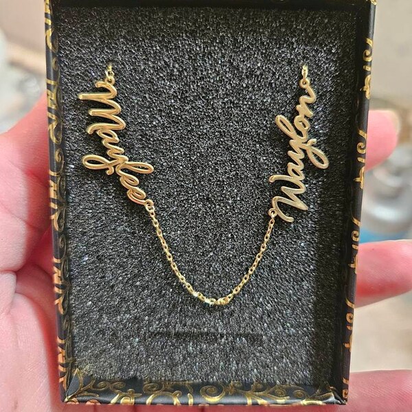 Multi-name Family Necklace, Multiple Nameplated Necklace, Personalized ...