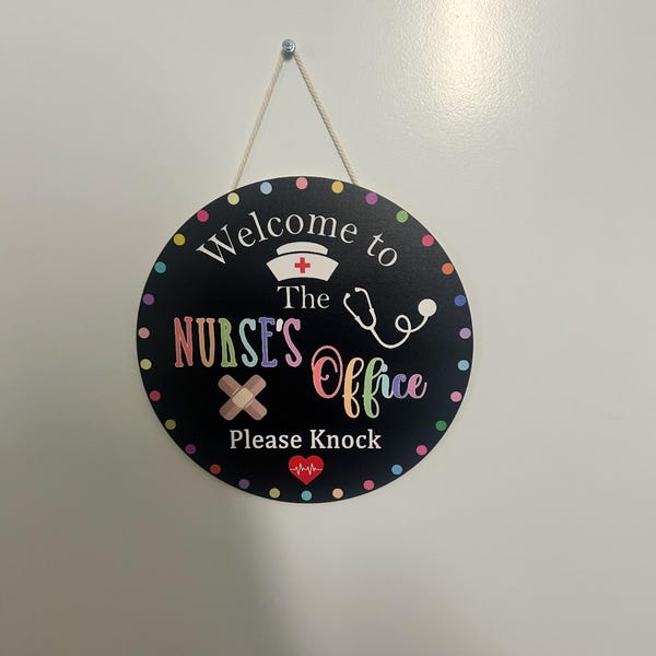Personalized Nurse Office Door Hanger, Custom Door Sign for Nurse ...