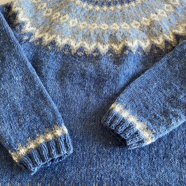 Knitted Icelandic Wool Sweater - Etsy