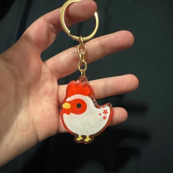 Gray Timber Wolf Acrylic Glitter Keychain Kawaii Chibi Wild Animal ...