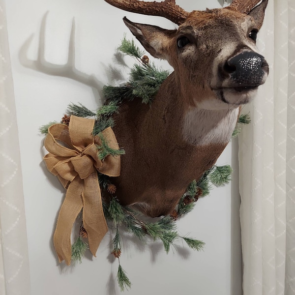 Natural Burlap Handmade Wired Bow - Choose Size - Fall Bow - Autumn Bow ...