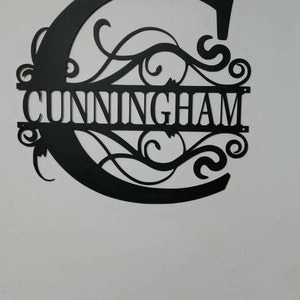 Custom Metal Signs Monogram Wall Decor Metal Wall Art Last Name Sign ...