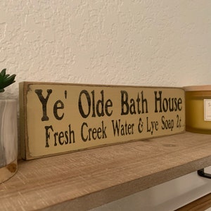 Primitive Ye Olde Bath House Sign - Etsy