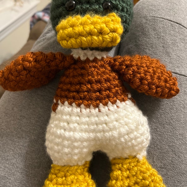 No-sew Milan Mallard Duck Mini Snuggler Crochet PATTERN || Duck ...