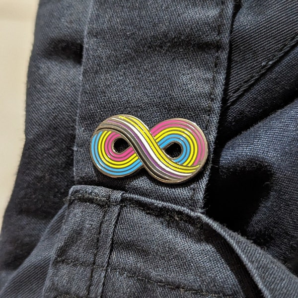 Infinitely Non-binary Pin (variations) — Subtle Enby Pride Accessory ...