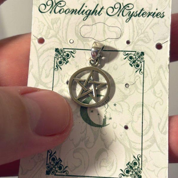 Witch Locket Necklace - Sterling Silver Wiccan Pentacle Spell Locket ...