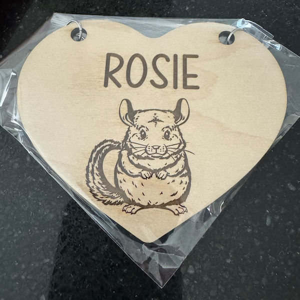 Chinchilla Name Tag, Chinchilla Cage Accessories, Chinchilla Name Sign ...
