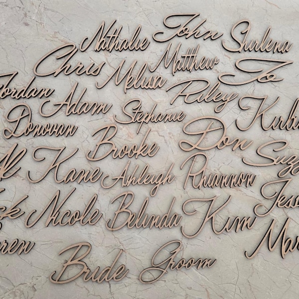 MDF Laser Cut Names | Wedding Place Names | Table Decoration | MDF ...