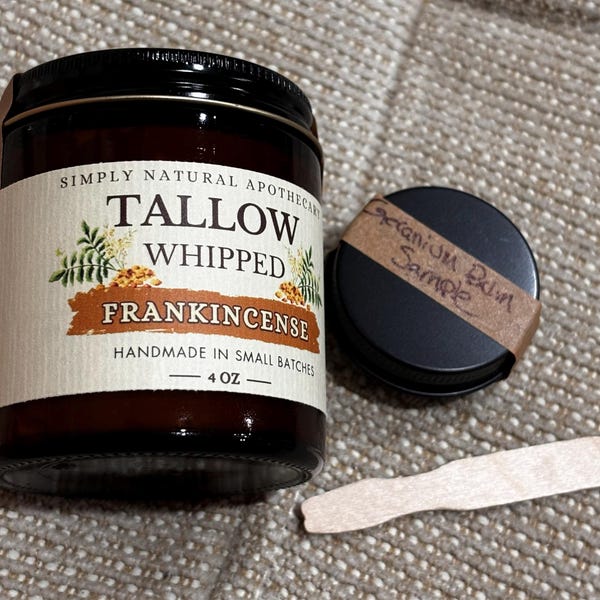 Tallow Mineral Sun Balm, SPF 30+, Natural Organic Sunscreen, Grass-fed ...