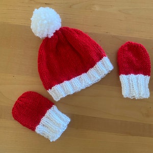 Christmas Baby Hat Knit Pattern Easy Newborn Santa Hat Knit Pattern ...